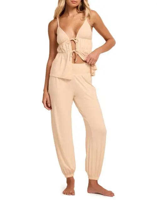 ADORE ME Paulina Cami And Pants Pajama Set - Light Beige