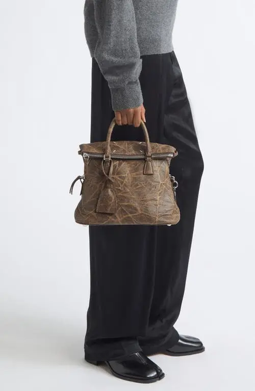 MAISON MARGIELA 5ac Soft Mini Leather Crossbody Bag - Brown