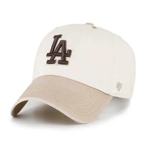 '47 Tan Los Angeles Dodgers Neutral Terrain Clean Up Adjustable Hat - Natural