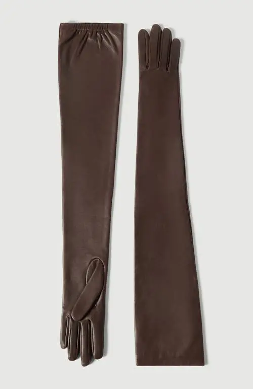 Brunello Cucinelli Nappa Leather Long Gloves - Rust Brown