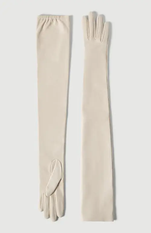 Brunello Cucinelli Nappa Leather Long Gloves - White