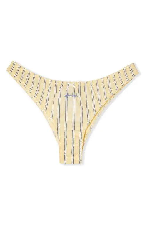 ETAM Benicio Striped Cotton Brazilian Panties