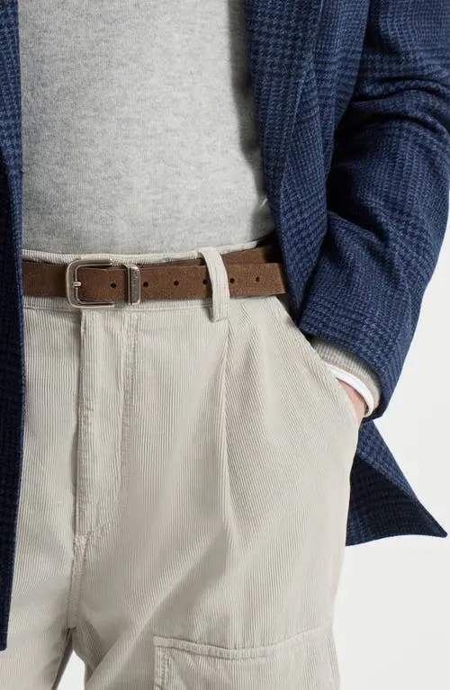 Brunello Cucinelli Reversed Leather Belt