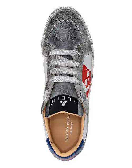 Philipp Plein Retrokickz Low-top Sneakers With Skull And Logo Accents