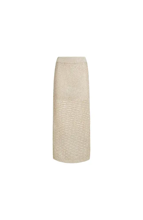 Brunello Cucinelli Hemp Net Knit Maxi Skirt