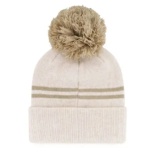 '47 Michigan Wolverines Core & Inline Latte Cuffed Knit Hat With Pom