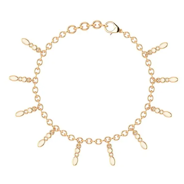 LINDA FIORE Amalei 18k Gold Vermeil Bracelet With Cream Enamel - White