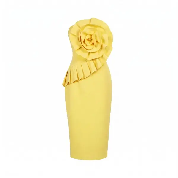 Yumi Kim Rio Chartreuse Linen Dress - Yellow