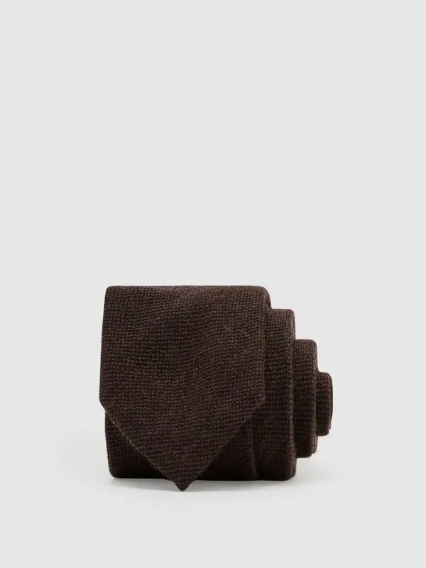 REISS Romolo Tie - Chocolate Brown