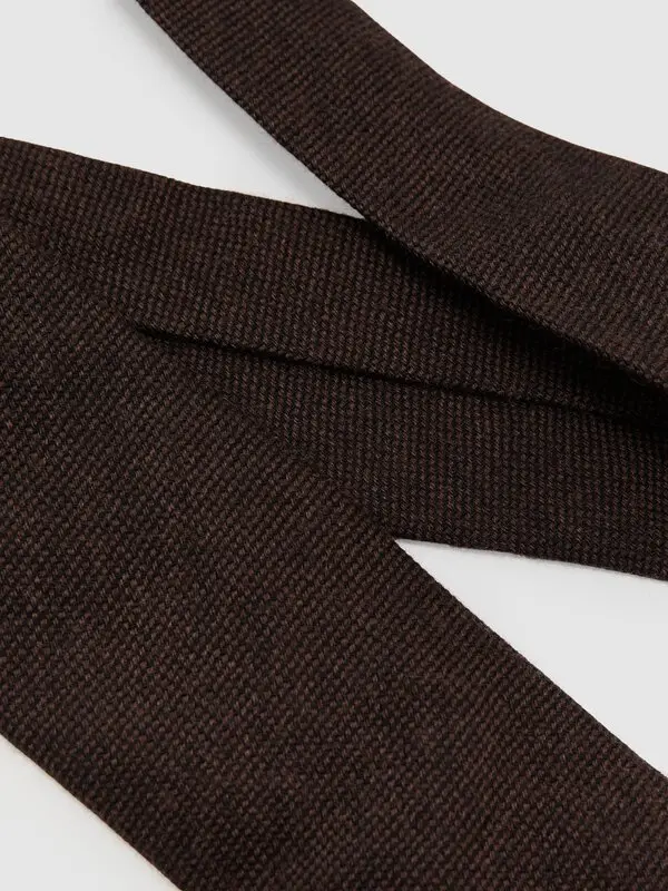 REISS Romolo Tie - Chocolate Brown