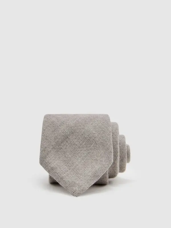REISS Romolo Neck Tie - Soft Grey