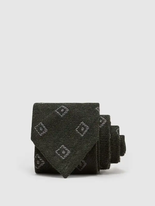 REISS Fazio Tie - Forest Green
