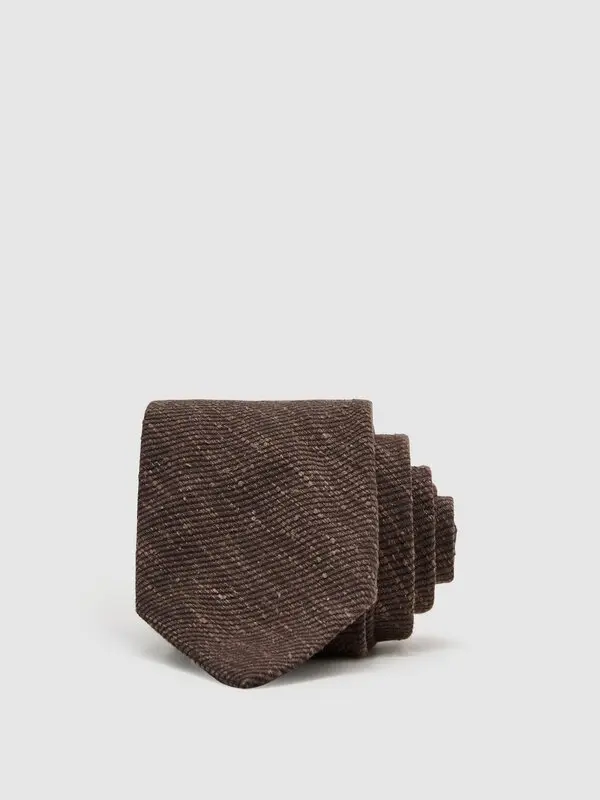 REISS Ermo Tie - Chocolate Brown