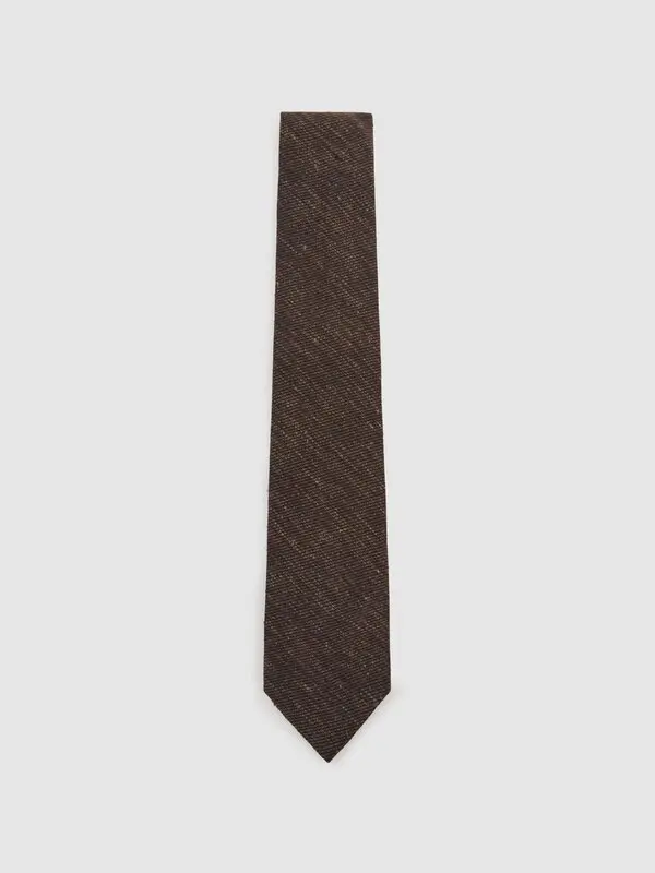 REISS Ermo Tie - Chocolate Brown