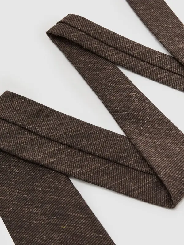 REISS Ermo Tie - Chocolate Brown
