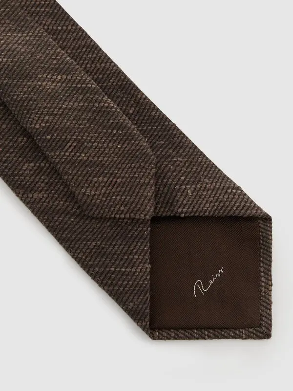 REISS Ermo Tie - Chocolate Brown