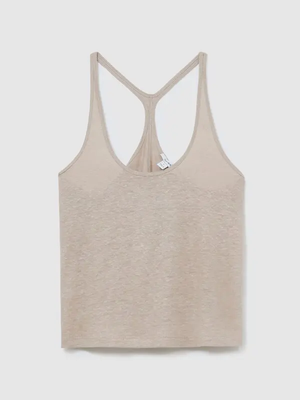 REISS Lidie Linen Racer-back Vest