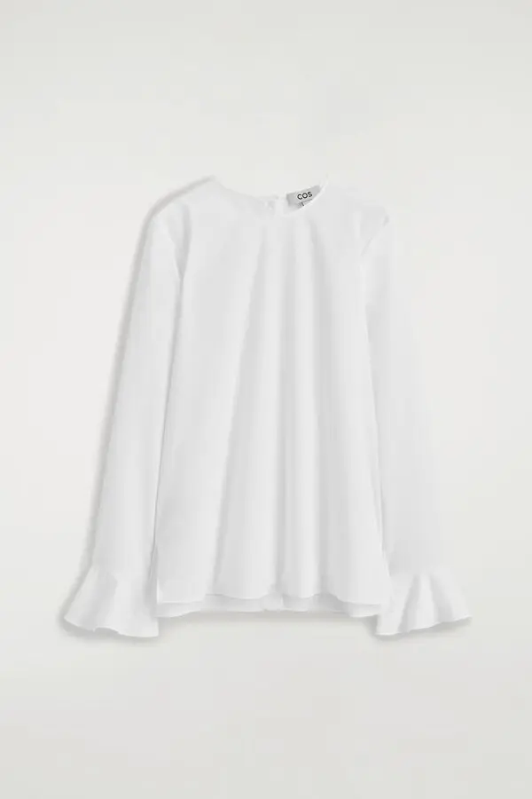 Cos Flared-cuff Cotton Blouse