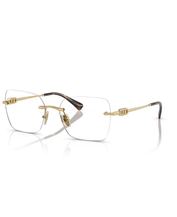 VOGUE EYEWEAR Square Rimless Eyeglasses With Tone Detail - Gold