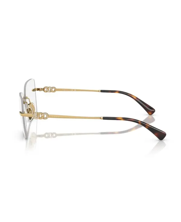 VOGUE EYEWEAR Square Rimless Eyeglasses With Tone Detail - Gold