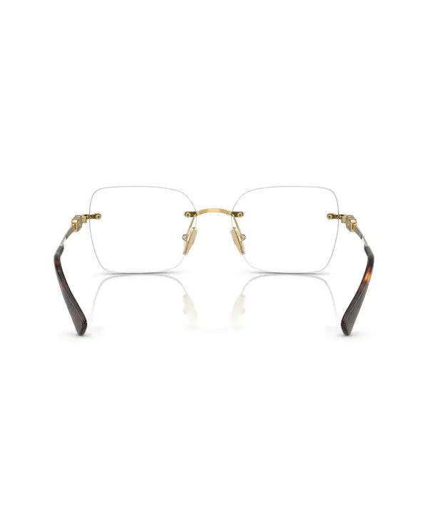 VOGUE EYEWEAR Square Rimless Eyeglasses With Tone Detail - Gold