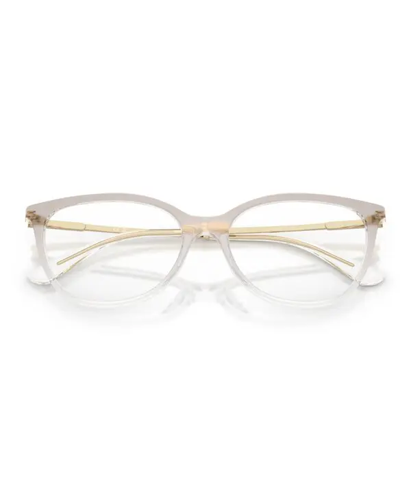 VOGUE EYEWEAR Oval Full Rim Eyeglasses - Transparent Gradient Brown