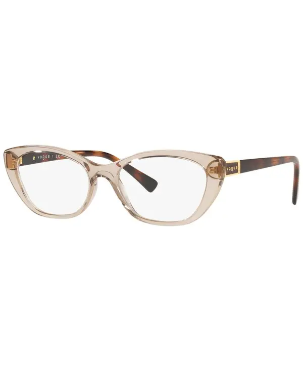 VOGUE EYEWEAR Oval Eyeglasses With Embellishments - Transparent Light Brown