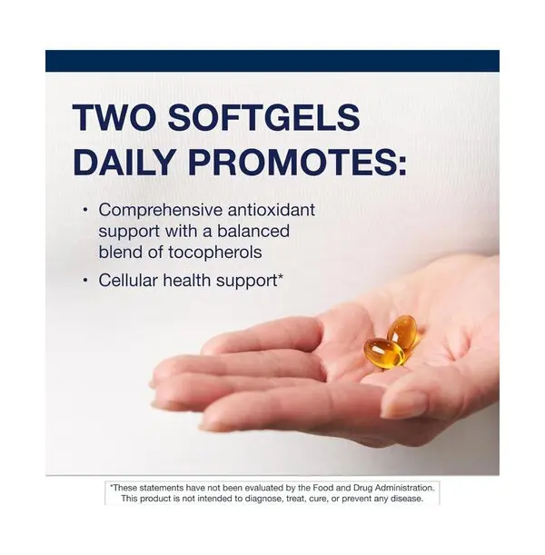 METAGENICS Vitamin E Mixed Tocopherols High Potency Antioxidant Supplement With Alpha And Gamma Tocopherols Supports Heart