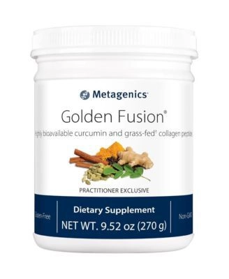 METAGENICS Golden Fusion Curqfen Curcumin With Grass Fed Collagen Peptides Supports Joint Tissue Normal Inflammatory Response 30 Servings - No Color