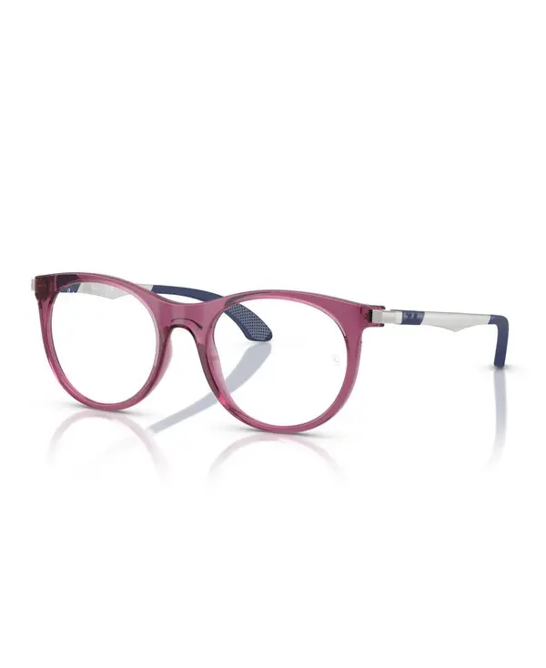 Ray-ban Child Full Rim Round Frame Eyeglasses - Transparent Violet