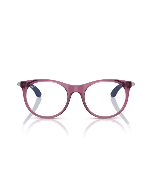 Ray-ban Child Full Rim Round Frame Eyeglasses - Transparent Violet