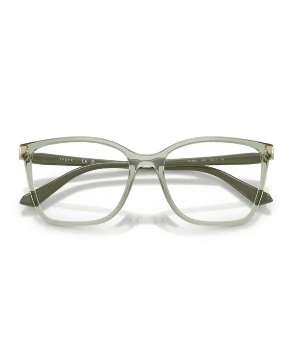 VOGUE EYEWEAR Full Rim Square Frame Eyeglasses - Transparent Green