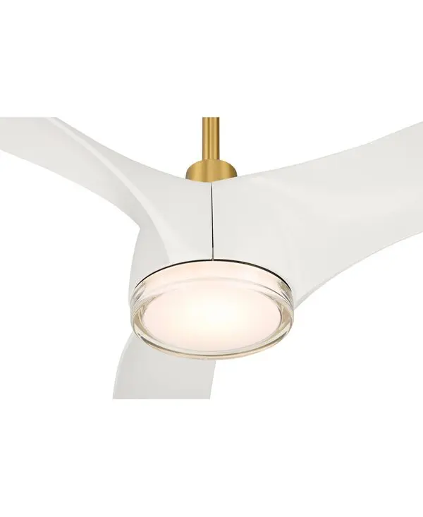 CASA VIEJA 60" Artistry Soft Brass Led Damp Ceiling Fan