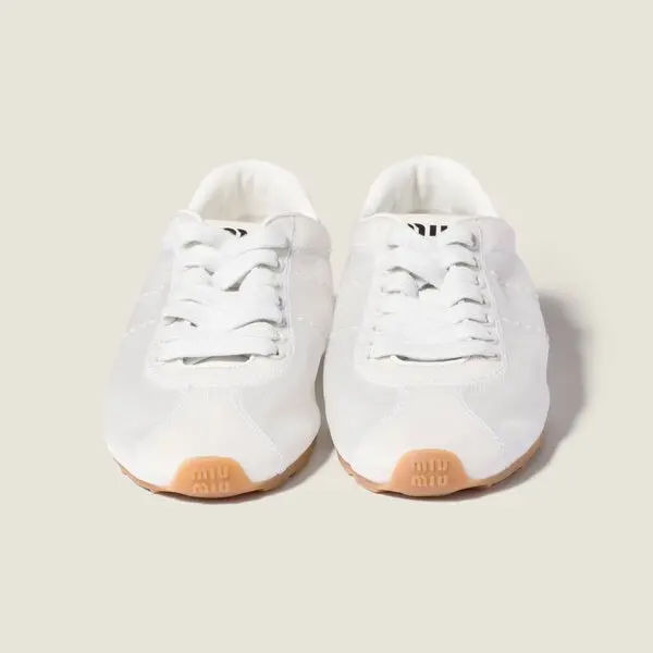 Miu Miu Plume Mesh Fabric Sneakers