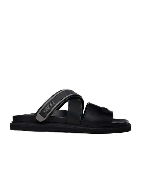 Moschino Sporty Slippers - Black