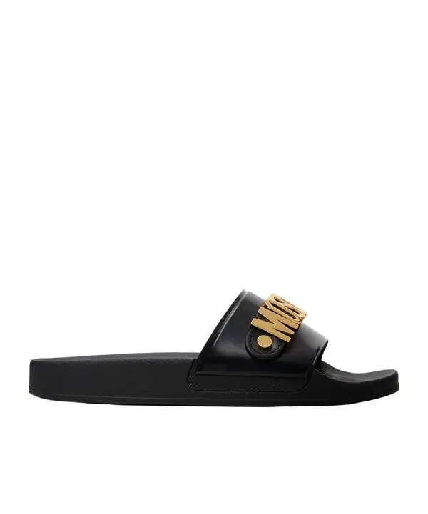 Moschino Lettering Logo Slippers
