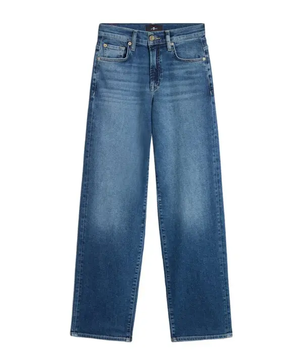7 For All Mankind Stovepipe Straight In Luxe Vintage - Blue