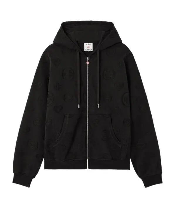 Casablanca Monogram Zip-up Hoodie