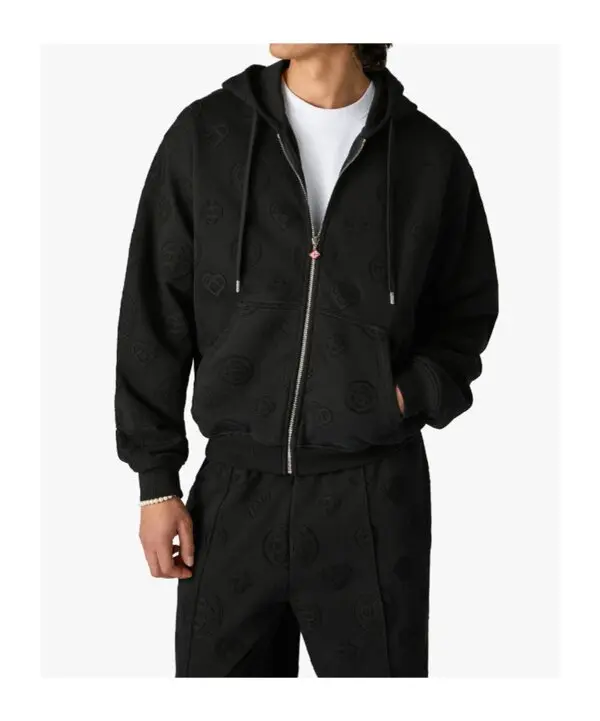 Casablanca Monogram Zip-up Hoodie