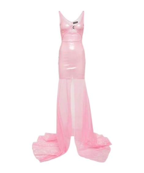 David Koma Sequined Sheer Gown - Pink