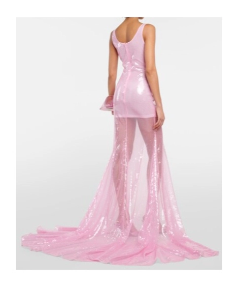 David Koma Sequined Sheer Gown