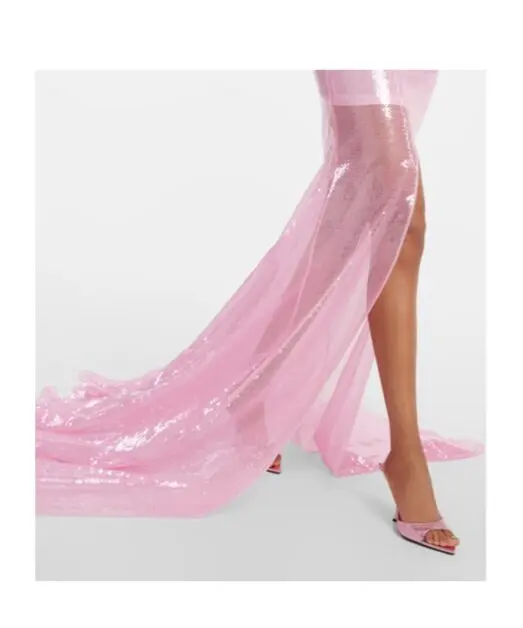 David Koma Sequined Sheer Gown