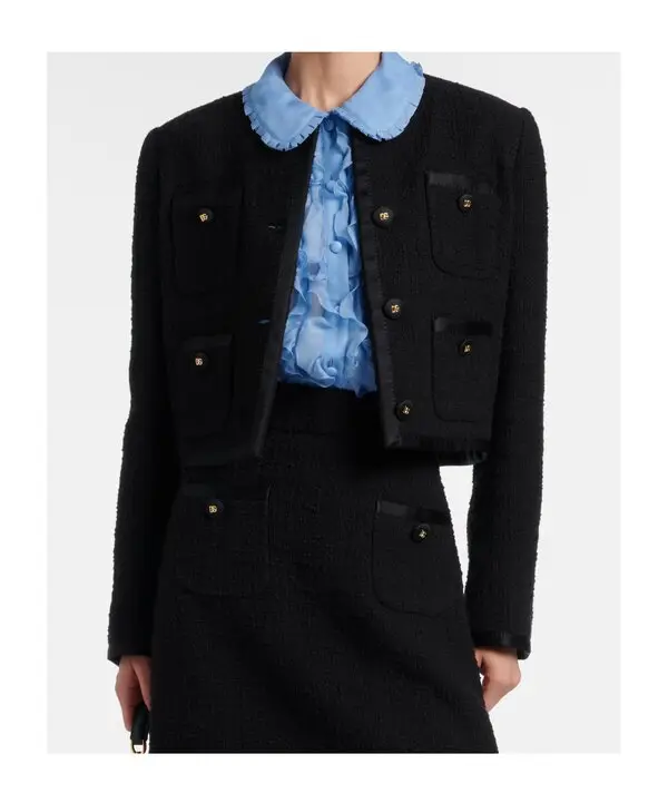 Dolce & Gabbana Ruffled Semi-sheer Silk Blouse