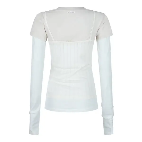 Acne Studios Layered Bow Detail Long Sleeve Shirt