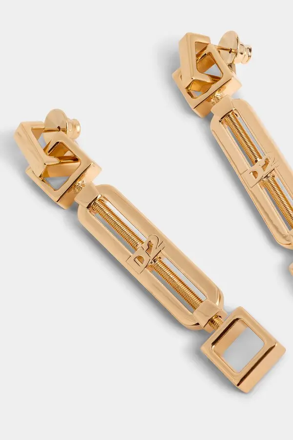 Dsquared2 Tone Metal Bar Earrings