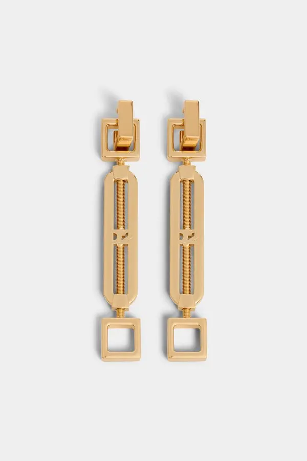 Dsquared2 Tone Metal Bar Earrings - Gold