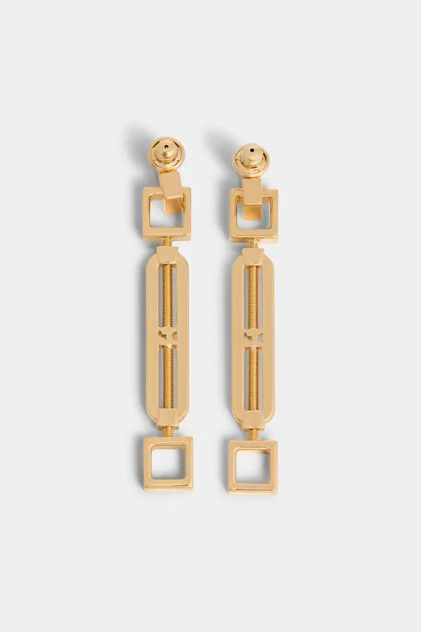 Dsquared2 Tone Metal Bar Earrings