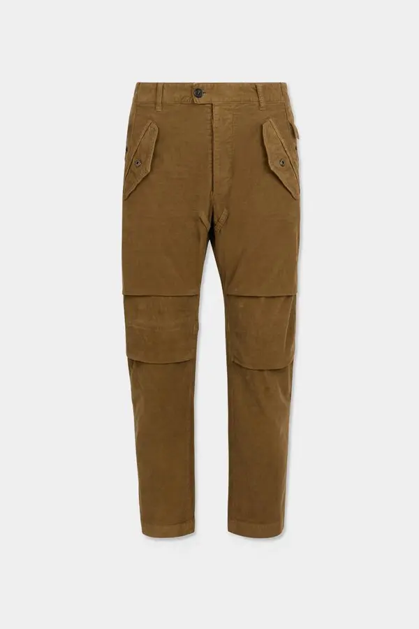 Dsquared2 Corduroy Utility Carrot Pants - Beige