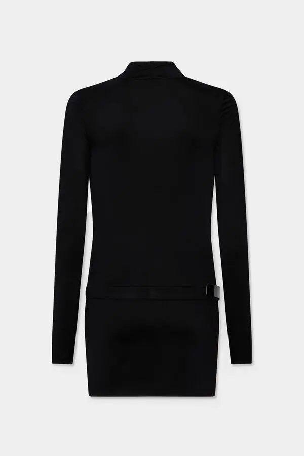 Dsquared2 Deep Cut Shiny Jersey Dress