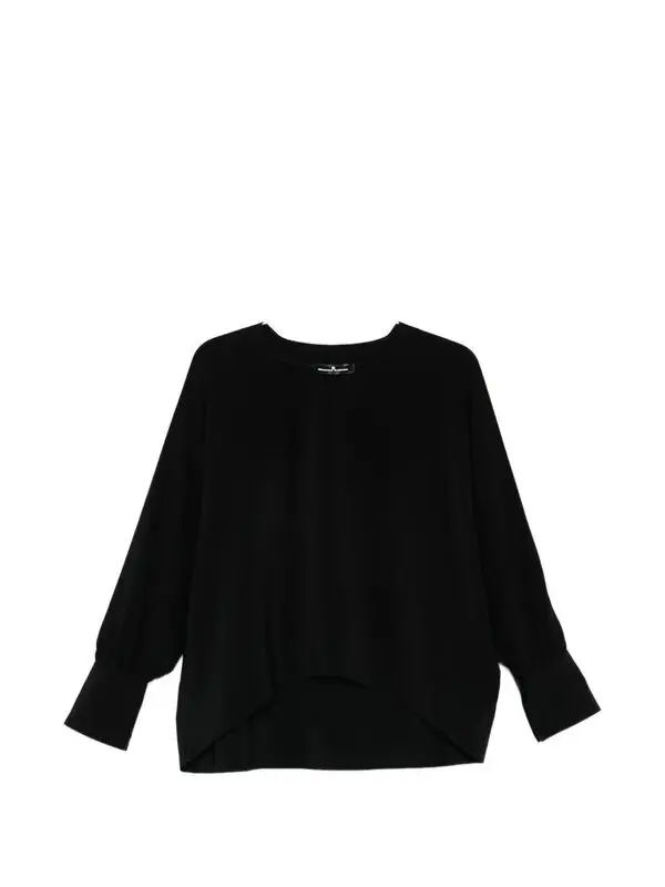 ERMANO SCERVINO Ermanno Scervino Flowy Silk Shirt With Asymmetrical Hem
